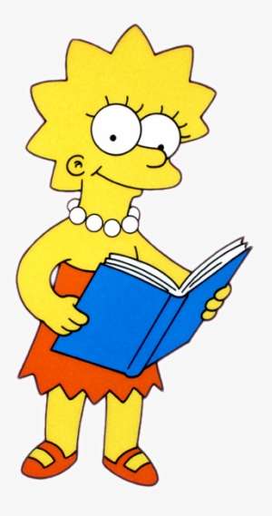 Lisa Simpson Ravenclaw - Lisa Simpson Reading A Book PNG Image ...