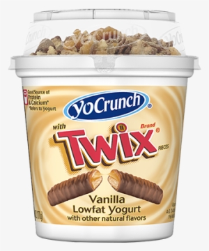 Yocrunch Vanilla Lowfat Yogurt With Twix Pieces - Dannon Strawberry ...