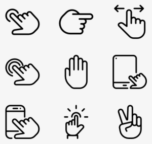 Touch Gestures - Fitness Icon Transparent Background PNG Image ...