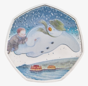 40th Anniversary Of The Snowman 2018 Silver Proof 50p - Fifty Pence PNG ...
