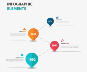 Abstract Colorful Pin Business Infographics Elements, - Infographic PNG ...