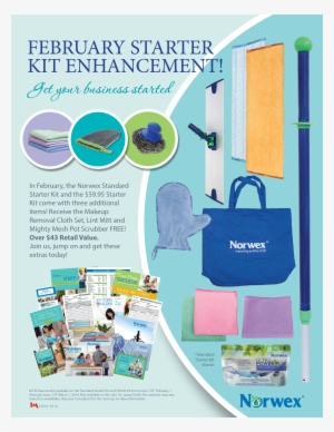 February Starter Kit Enhancement Flyer - Norwex PNG Image | Transparent ...