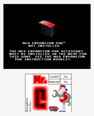 N64 Expansion Pak Not Installed - Donkey Kong 64 No Expansion Pak PNG ...