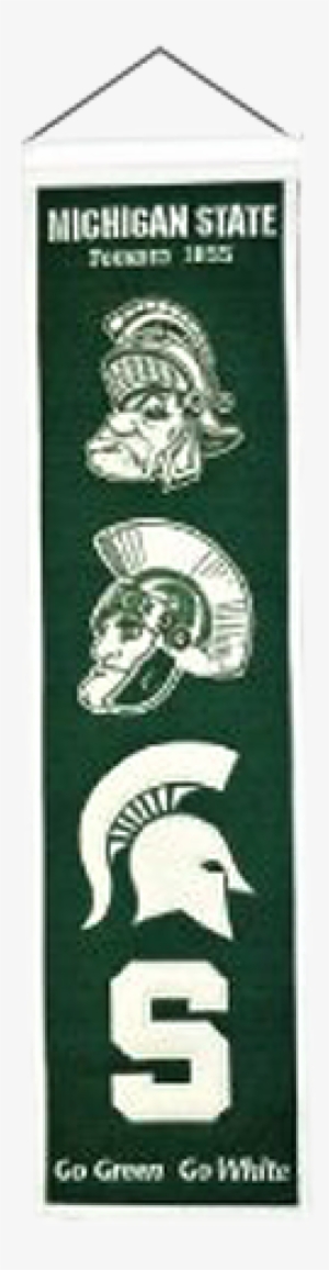 Michigan State Spartans Logo Evolution Heritage Banner - Michigan State ...