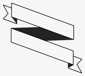 Double Banner Outline Rubber Stamp - Banner Outline Png PNG Image ...