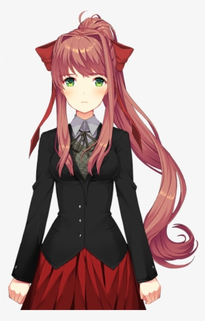 "pretty " Pose Monika - Doki Doki Literature Club Monika Sprites PNG ...