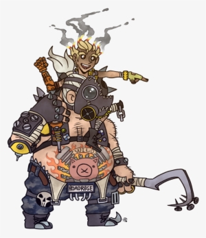 Junkrat And Roadhog By Roseannepage On Deviantart Clip - Junkrat And ...