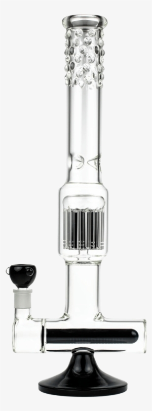 Stemless Inline Perc Glass Bong With Double Ring 18-arm - Straight Tube ...