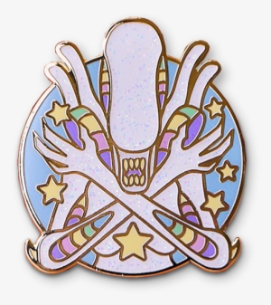 Pastel Rainbow Glitter White Xenomorph Lapel Pin - Lapel Pin PNG Image ...