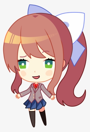 Oc Fanarttitle This - Doki Doki Monika Chibi PNG Image | Transparent ...