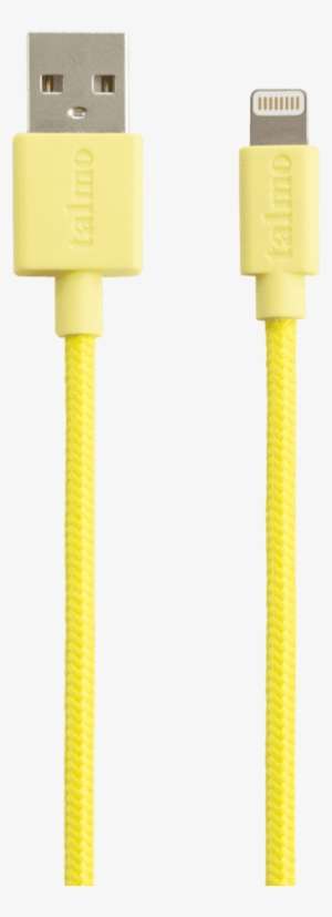 Nylon Braided Iphone Charger Cable In Sunshine Yellow - Usb PNG Image ...
