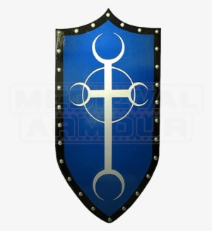 Wooden Gothic Moon Cross Shield - Medieval Shields Transparent ...