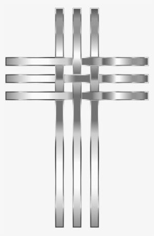 Interlocked Stylized Stainless Steel Cross No Background - Steel With ...