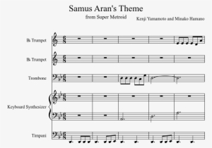 Samus Aran's Theme Sheet Music Composed By Kenji Yamamoto - Violin PNG ...