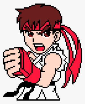 Mini Ryu - Pixel Art Ryu PNG Image | Transparent PNG Free Download on ...