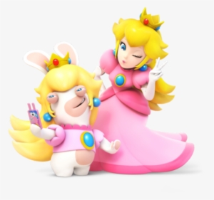 Mario Rabbids Kingdom Battle - Peach And Rabbid Peach PNG Image ...