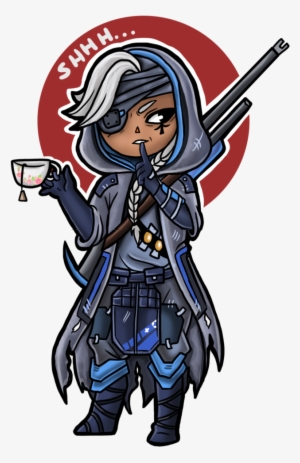 Chibi Ana Amari By Maddielea Soldier 76, Fandoms, Fan - Drawing PNG ...