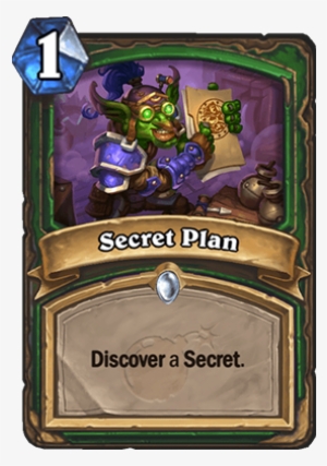 Secret Plan Card - Secret Plan Hearthstone PNG Image | Transparent PNG ...