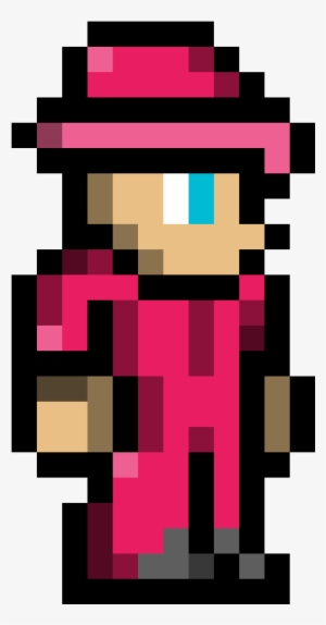 Pink Guy - Pixel Character No Background PNG Image | Transparent PNG ...