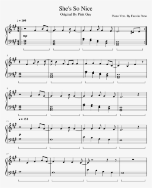 She's So Nice Sheet Music Composed By Piano Vers - Find You Sing Street ...