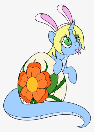 Mynder, Blep, Bunny Ears, Cute, Egg, Female, Lamia, - Cartoon PNG Image ...