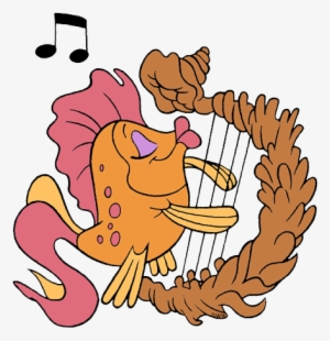 Carlotta Urchin Urchin Urchin Harpfish Playing Harp - Little Mermaid ...
