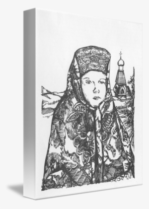 Woman Walking In Snow - Drawing PNG Image | Transparent PNG Free ...