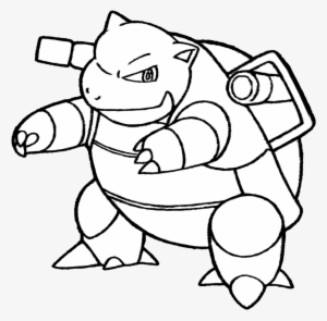 009 Blastoise By Realarpmbq - Blastoise Pokemon Colourer PNG Image ...