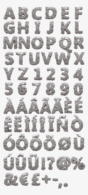 Rock Optimize Strong Font - Stone Font PNG Image | Transparent PNG Free ...
