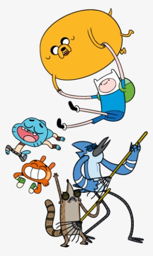 Regular Show And Adventure Time Wallpaper