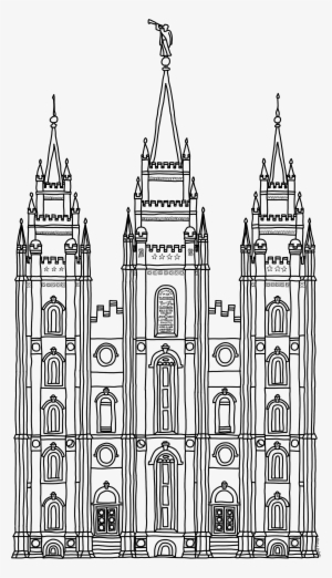 Craft Supplies & Tools Red Cliffs Utah Temple Line Art LDS Clipart ...