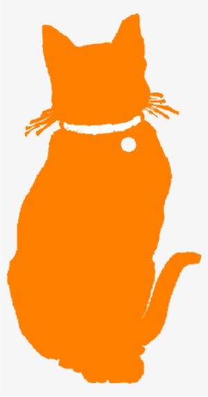 Orange Cat Collared Clip Art At Clker - Orange Clip Art Cat PNG Image ...