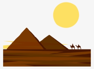 Gobi Desert Painted Desert Camel Arabian Desert - Cartoon Pyramid ...