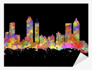Watercolor Art Print Of The Skyline Of Atlanta Georgia - Atlanta PNG ...