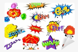 Vector Illustration Of Collection Of Comic Book Explosion - Comic Book ...