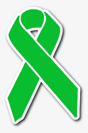 Green Awareness Ribbon Sticker - Black Awareness Ribbon PNG Image ...
