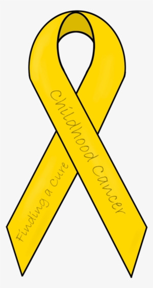 Gold Clipart Awareness Ribbon - Transparent Background Gold Cancer ...