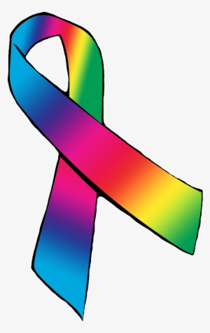 Rainbow Cancer Awareness Ribbon PNG Image | Transparent PNG Free ...
