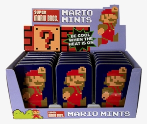 Nintendo Mario 8 Bit Mints - Mario Mint Candy Tin - Party Supplies PNG ...