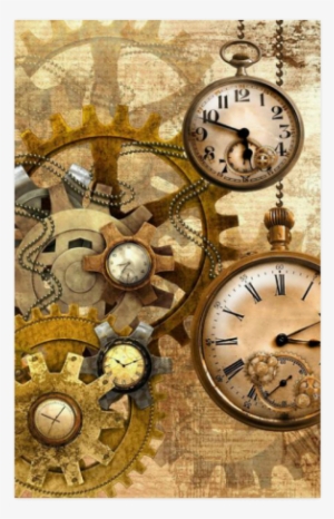 Steampunk Poster 23*36 - Cafepress Time Tile Coaster PNG Image ...