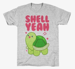 Shell Yeah Cute Turtle Mens T-shirt - Asexual T Shirt PNG Image ...