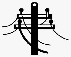 Vector Illustration Of Transmission Utility Pole Carries - Electricity ...