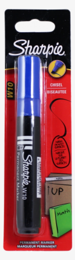 Download Sharpie Permanent Blue Marker W10 Chisel Tip Hanging - Sharpie ...