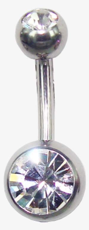 Graphic Freeuse White Double Crystal Belly Ring - White Crystal Belly ...