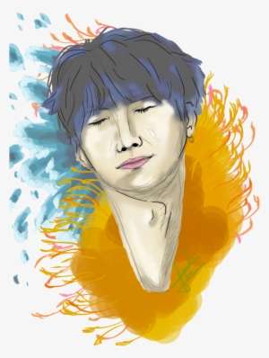 Suga Drawing Watercolor - Visual Arts PNG Image | Transparent PNG Free ...