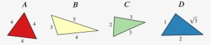 Diagram Shows Triangles A With Sides 4,4,4, B With - Triangle PNG Image ...