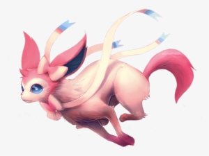Playing With Fairies - Sylveon Running PNG Image | Transparent PNG Free ...