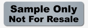 "sample Only, Not For Resale" Matte Silver Stickers - Make Nursery ...