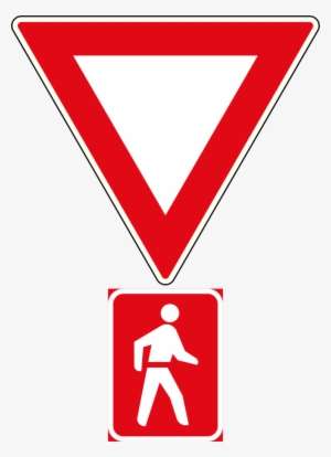 Yield To Pedestrians Sign - Yield Sign South Africa PNG Image ...
