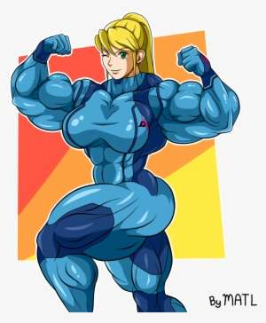 Samus Aran - Zero Suit Samus Muscle PNG Image | Transparent PNG Free ...